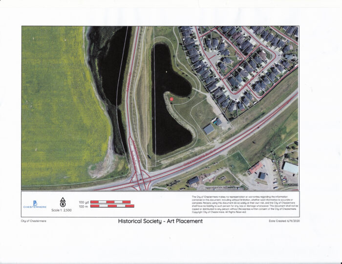 2020 Map of Public Art Location Site - Chestermere Historical Foundation